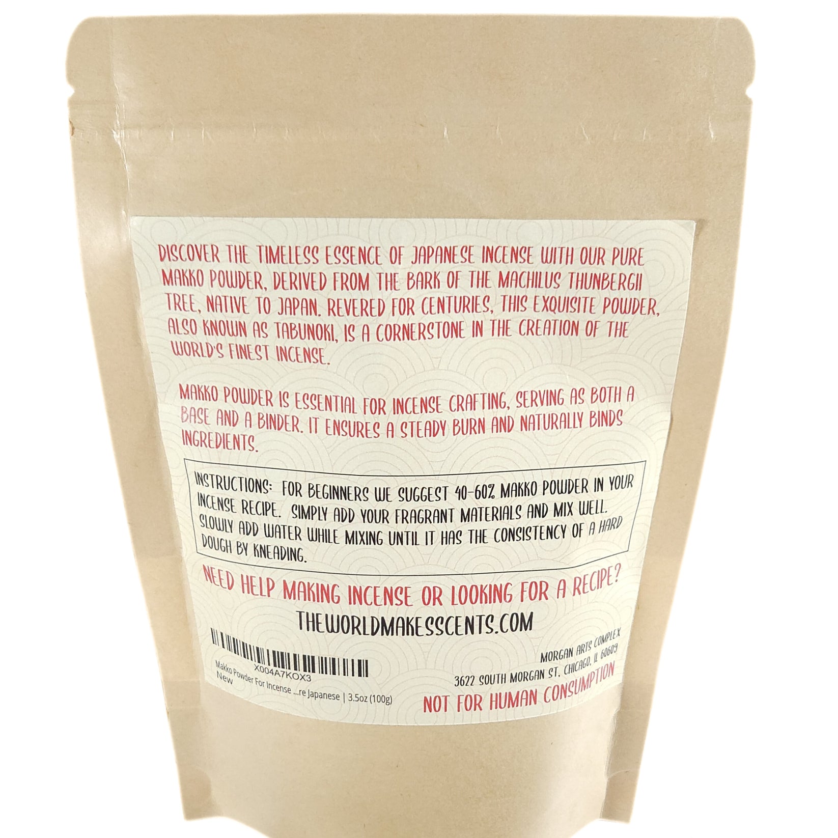 Pure Makko Powder for Incense Making (100g/3.5oz) | Imported Directly ...