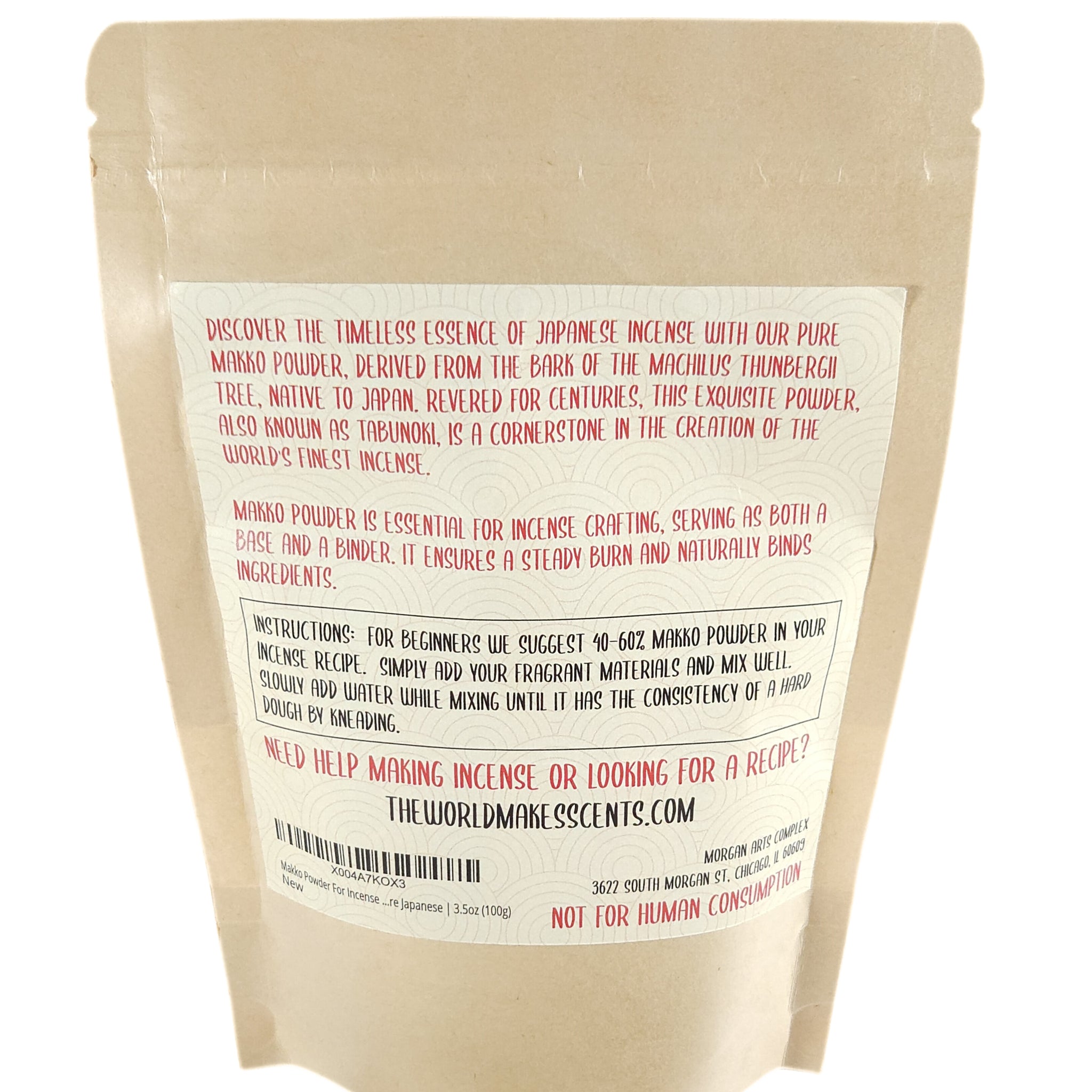 Pure Makko Powder for Incense Making (100g/3.5oz) | Imported Directly ...