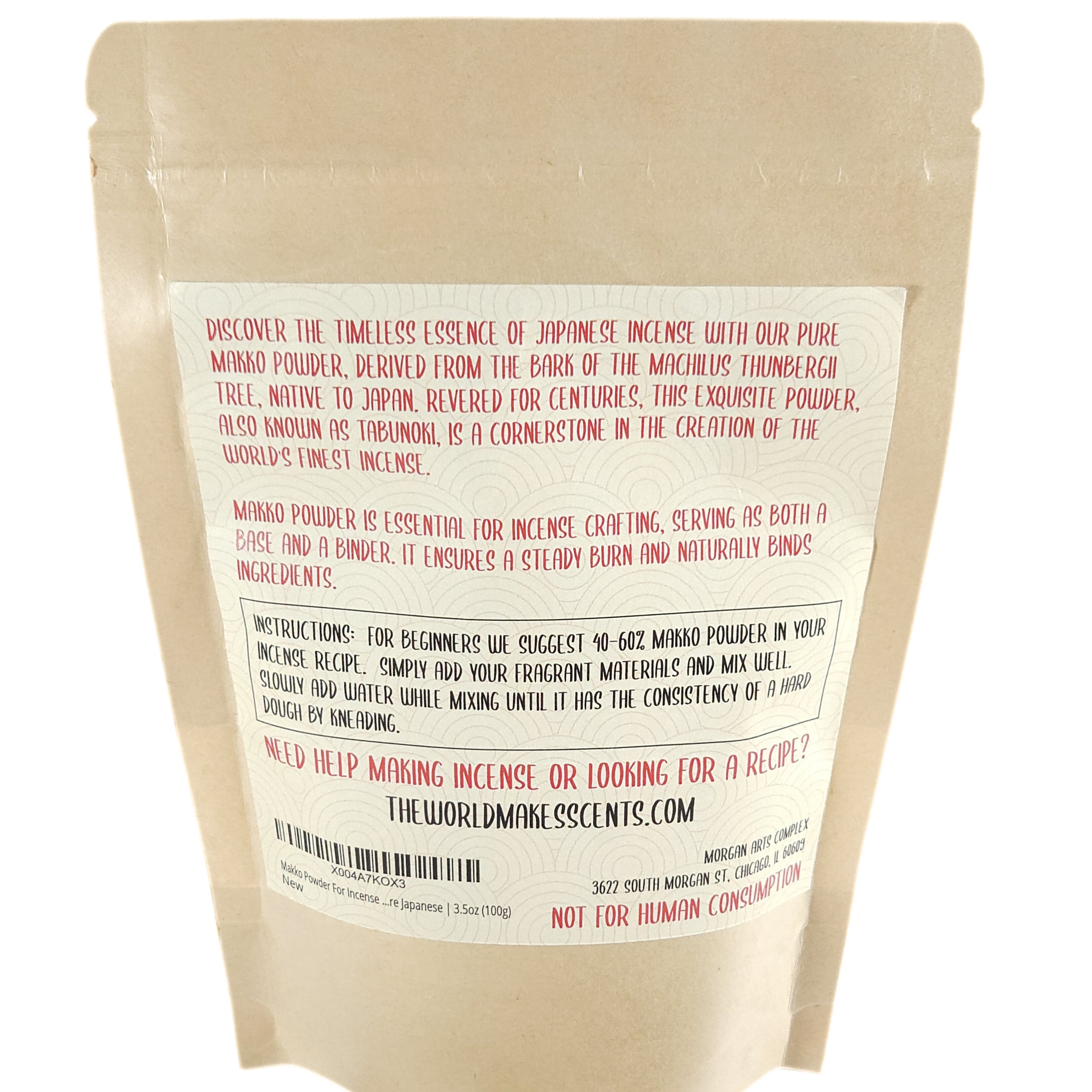 Pure Makko Powder for Incense Making (100g/3.5oz) | Imported Directly ...